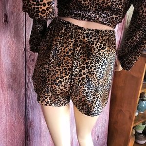 Softwear | Intimates & Sleepwear | Pajama Shorts Set Leopard Print ...